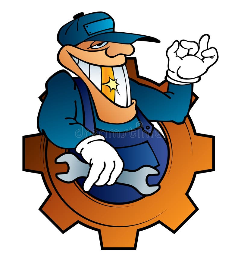 Men&gear stock vector. Illustration of blue, cartoon - 21544299