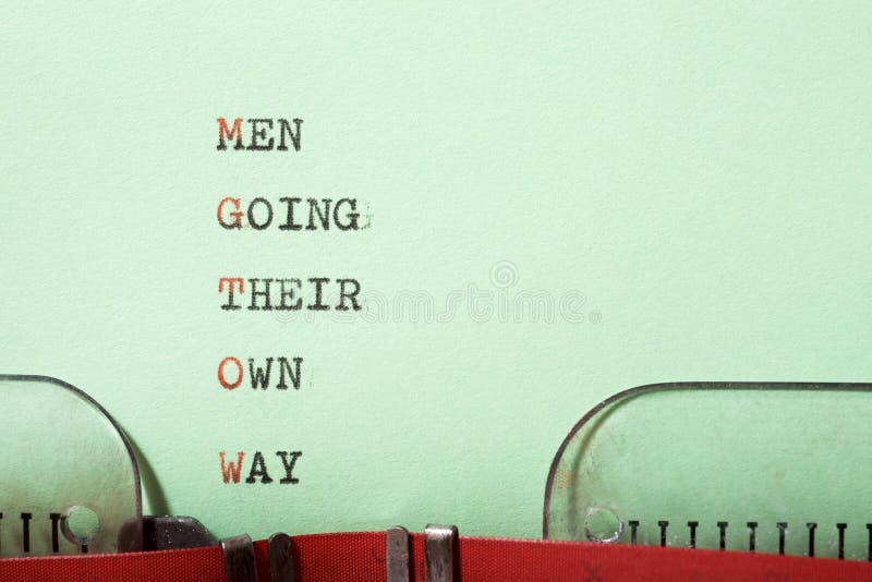 MGTOW Men Going There Own Way Logo High Quality Stock Image - Image of ...
