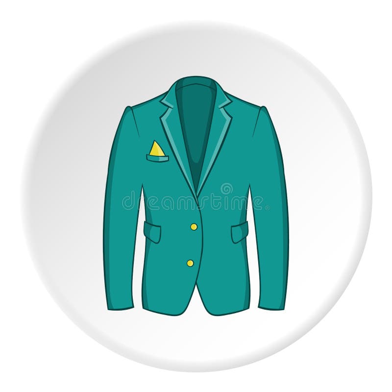 Men Green Jacket Icon, Cartoon Style Stock Vector - Illustration of ...