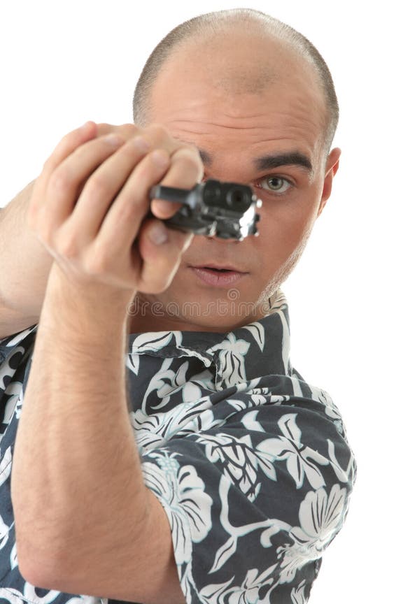 Men with gun stock image. Image of attack, model, killer - 10769461