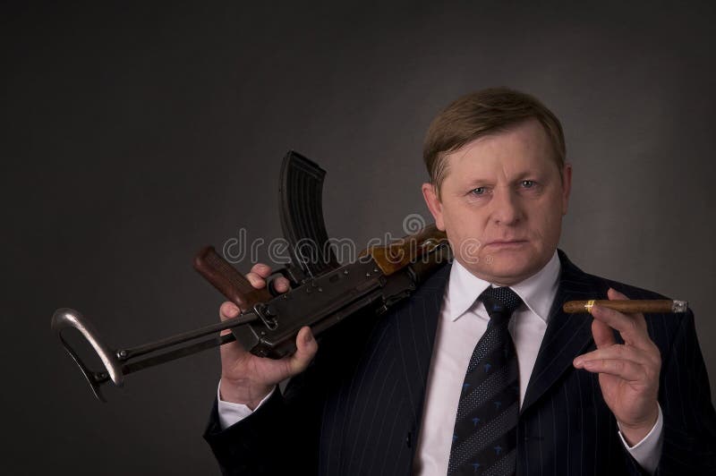Men with gun stock photo. Image of gangster, kill, horizontal - 6423026
