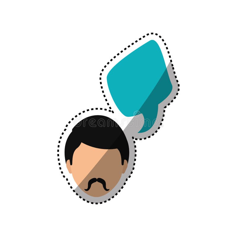 Men head faceless stock illustration. Illustration of pictogram - 88170629