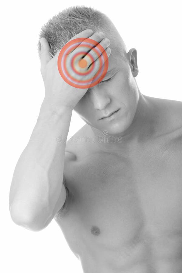 Men with headache stock image. Image of migraine, caucasian - 13580473