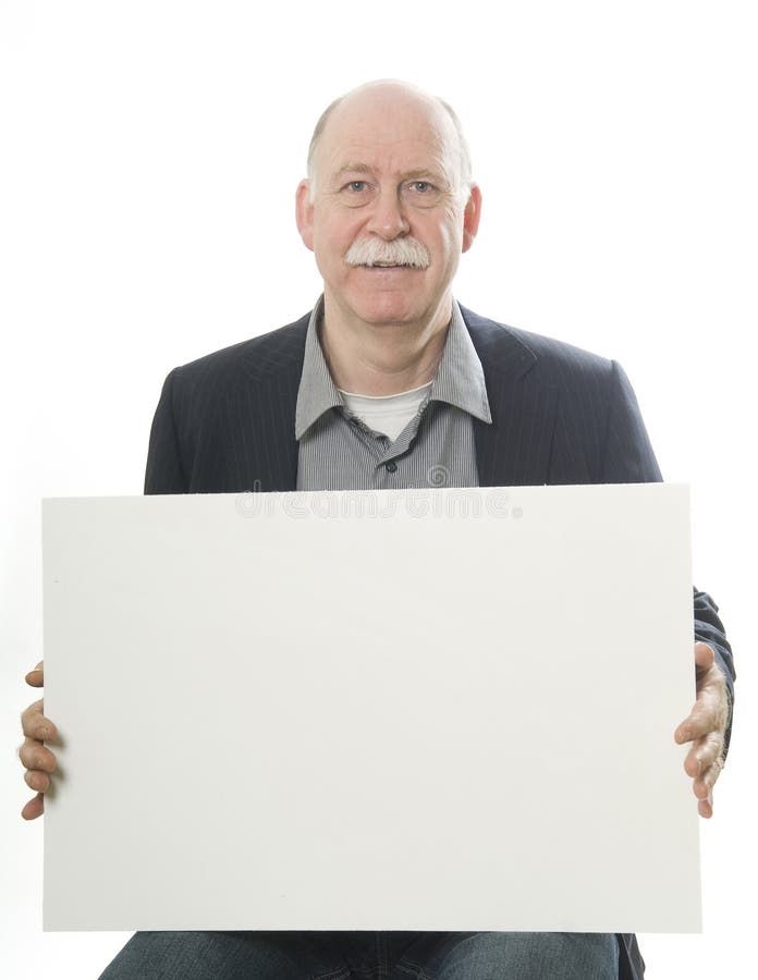 Men holding a white sign stock photo. Image of glasses - 12247482