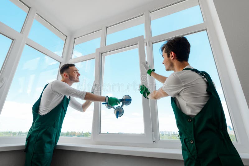 Men are Installing a Window Stock Image - Image of hands, labor: 133105087
