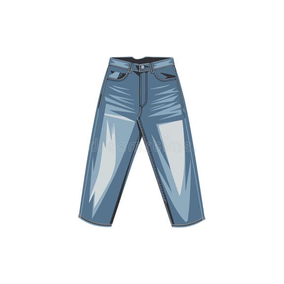 Men Jeans Vector Illustration Clean Vector, the Background is a White ...