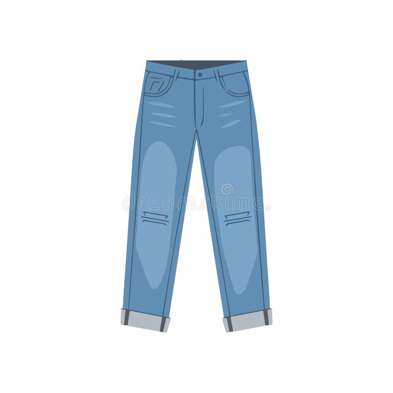 Men Jeans Vector Illustration Clean Vector, the Background is a White ...