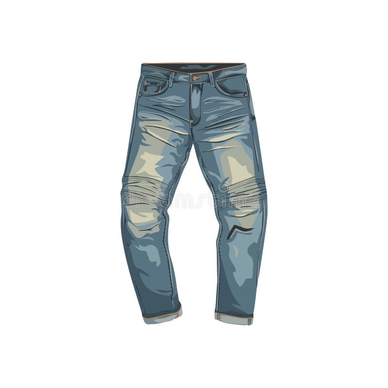 Men Jeans Vector Illustration Clean Vector, the Background is a White ...
