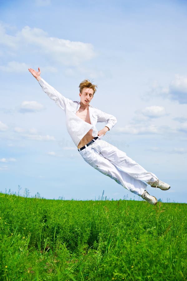 Men jump stock image. Image of recreational, cheerful - 14523935