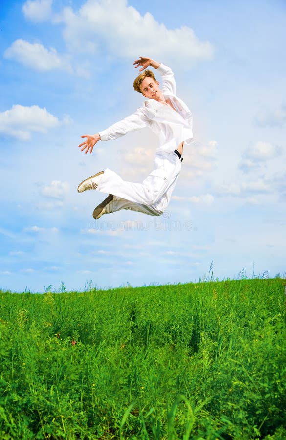 Men jump stock photo. Image of action, caucasian, playful - 14617634
