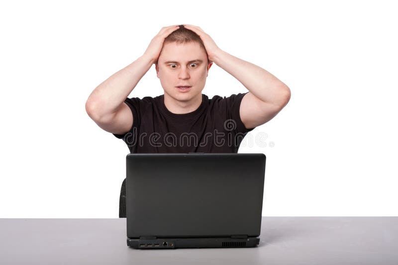 Men and laptop stock photo. Image of sitting, computer - 13281072