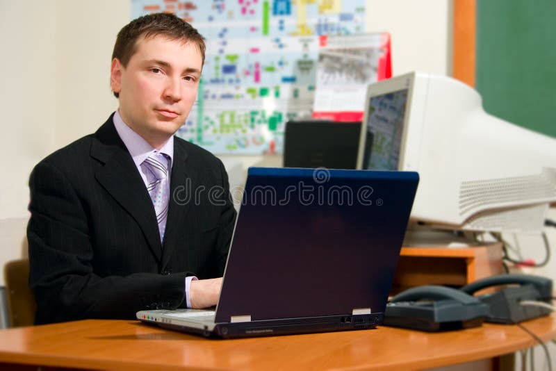Men with laptop stock image. Image of equipment, corporation - 2920159