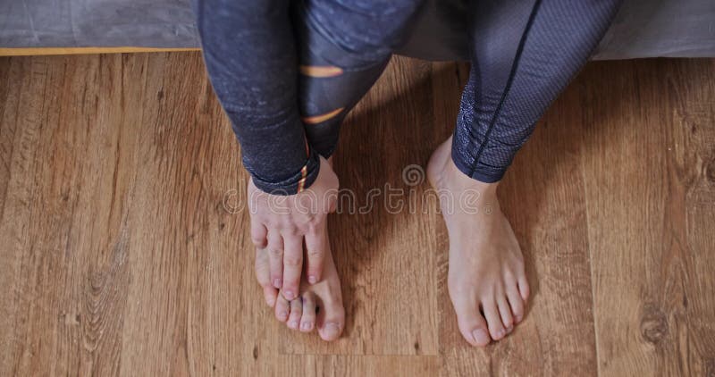 Men Leg after a Sprained Ligament Injury Close Up2 Stock Footage ...