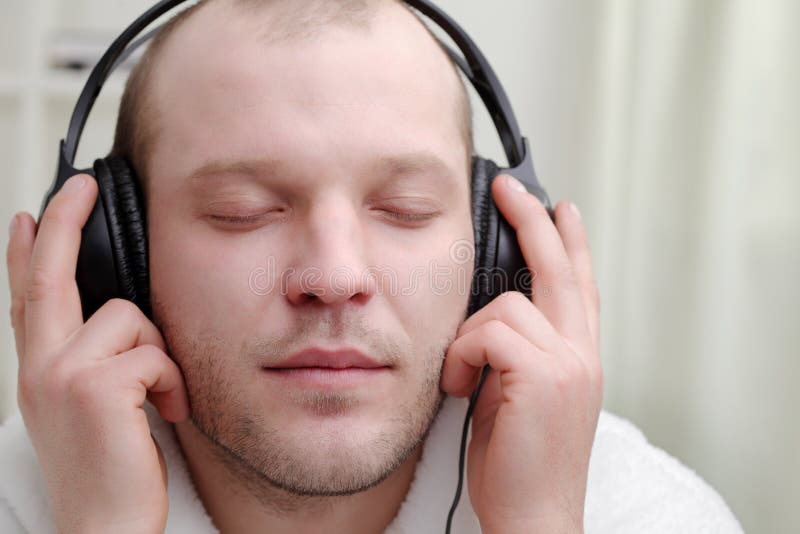 Men Listen Music Stock Image Image Of Attractive Funky 24366835