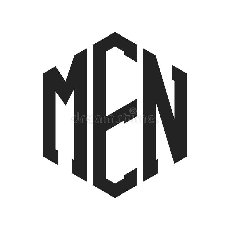 MEN Logo Design. Initial Letter MEN Monogram Logo Using Hexagon Shape ...