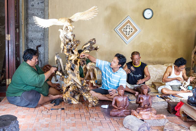 A Man is Making Wooden Crafts Stock Image - Image of handwork, handmade ...