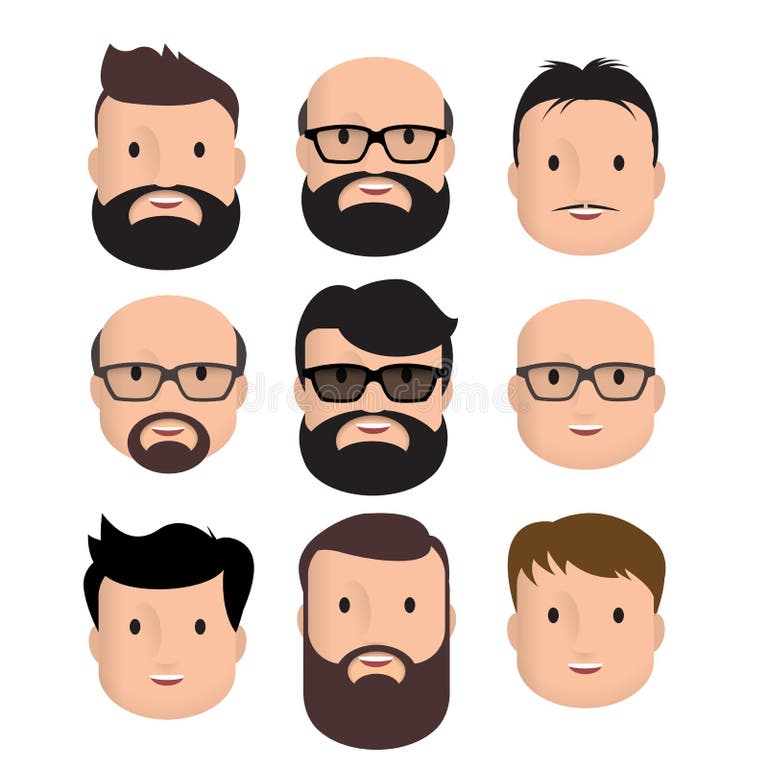 Bald Human Face Front Stock Illustrations 333 Bald Human Face Front