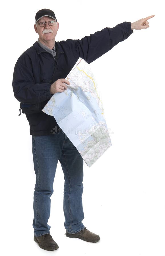 Men with map stock image. Image of pursuit, pointing - 13924175