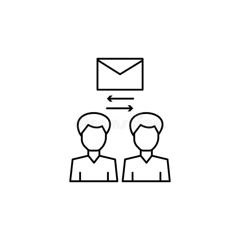 Message Exchange Solid Icon. Dialog Vector Illustration Isolated on ...