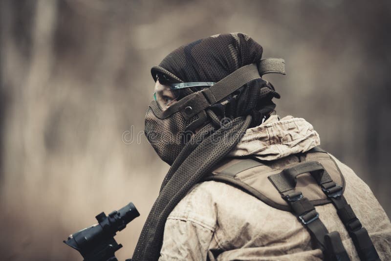 Men in Military Uniform with Weapon Stock Photo - Image of action ...