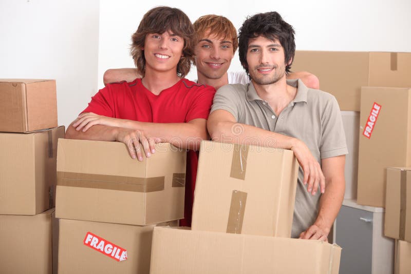 Men on moving day stock photo. Image of exciting, heavy - 35751666