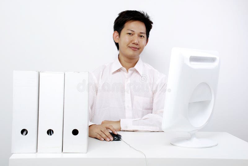 Men working at the office stock photo. Image of good, asian - 1770902