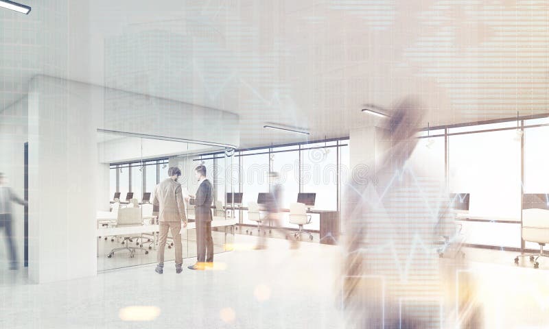 Men in Office with Rounded Corners Conference Room, Toned Stock Image ...