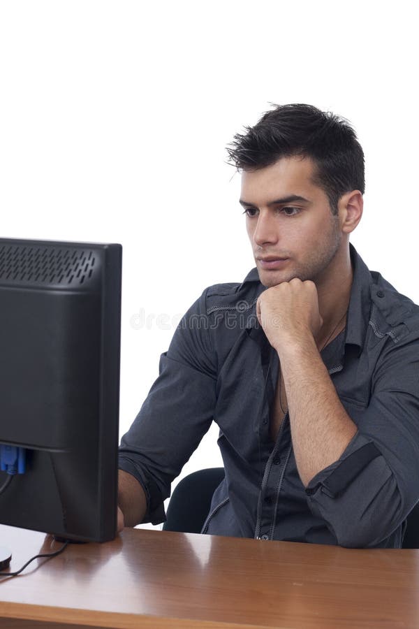 Men in the office stock photo. Image of sitting, laptop - 32320852