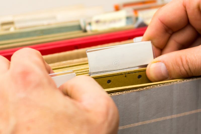 Men Opening Folder with Documents Stock Image - Image of document ...