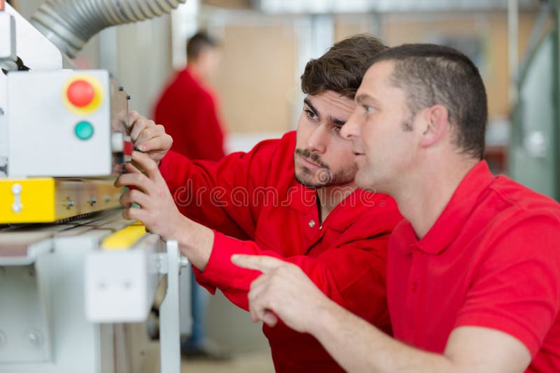 Men Operates on Large Cnc Lathe Machine Stock Photo - Image of large ...