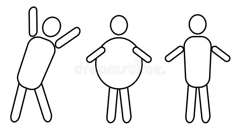 Men Outline Isolated Vector Illustration Stock Vector - Illustration of ...