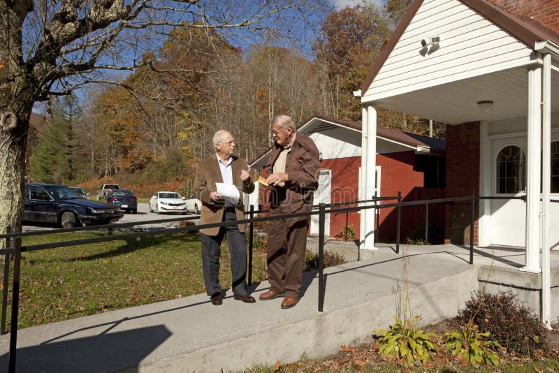 Men Outside a Church in Appalachia Editorial Stock Photo - Image of ...