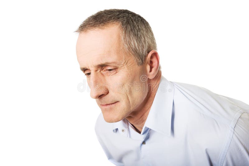 Portrait of a Men with Painful Facial Expression Stock Photo - Image of ...