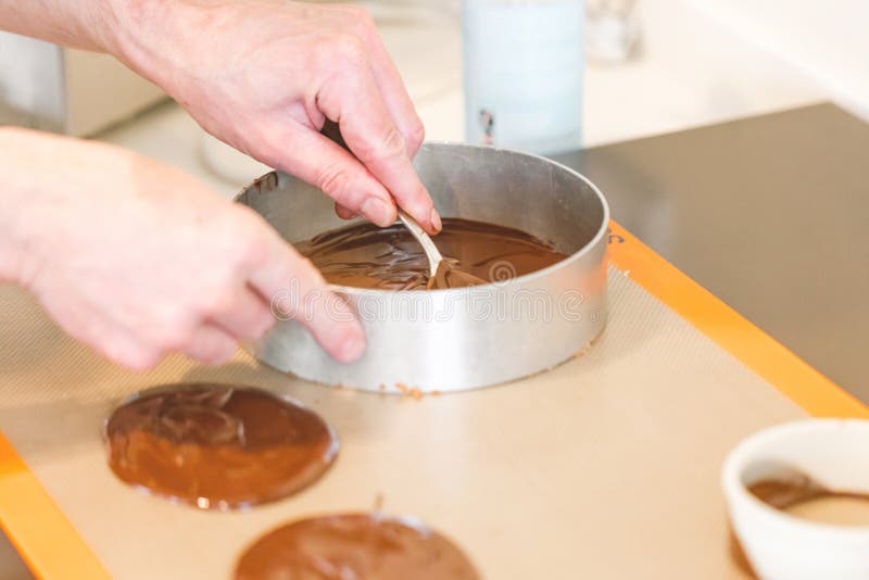 Men in Pastry Shop Bakery Making Pies and Cakes Ready Stock Image ...