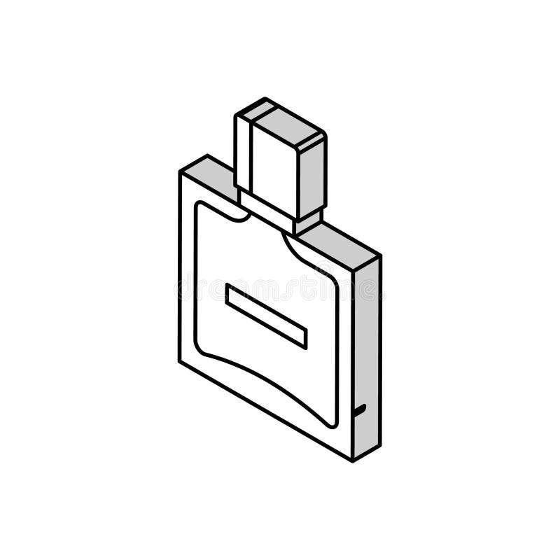 Men Perfume Glass Isometric Icon Vector Illustration Stock Illustration ...