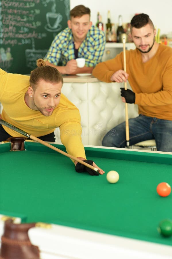 Men play billiard stock photo. Image of game, male, leisure - 80954888