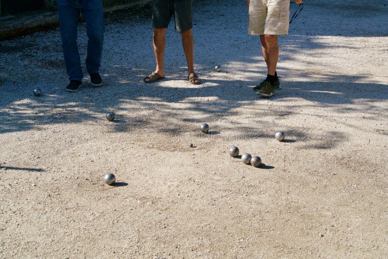 Men playing boules stock image. Image of people, activity - 166108109