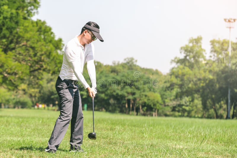 Men playing golf stock image. Image of hobby, activity - 107647573