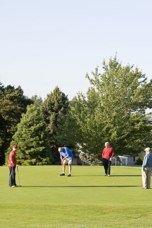 Men Playing Golf on Course stock photo. Image of outdoors - 6077768
