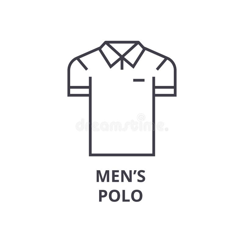 Men Polo Line Icon, Outline Sign, Linear Symbol, Vector, Flat ... Men Polo Line Icon, Outline Sign, Linear Symbol, Vector, Flat ...