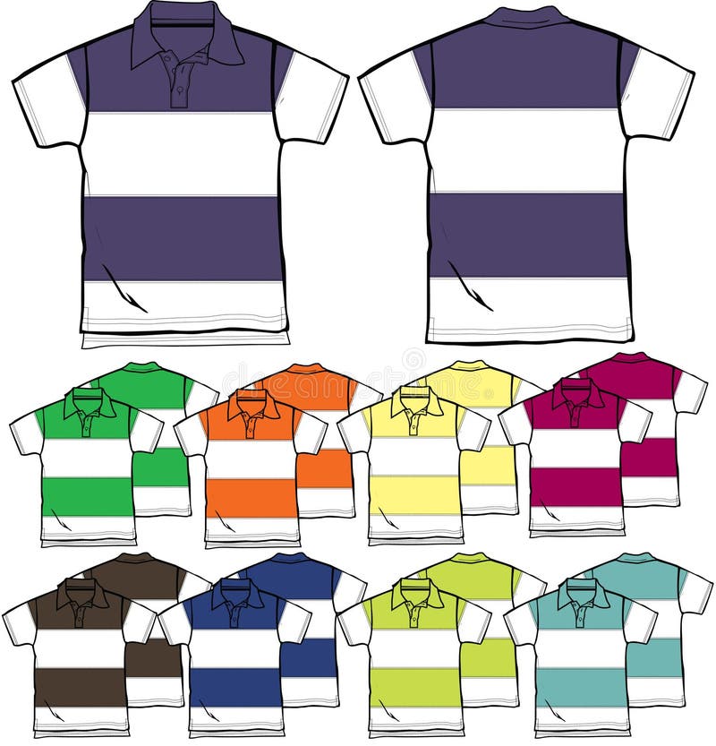 Polo-shirts, Different Models and Colours Stock Vector - Illustration ...