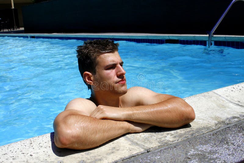 Men By The Pool Stock Image Image Of Sport People Health 2610669