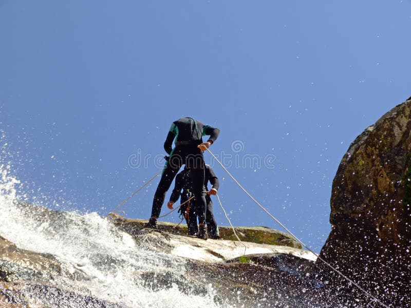Men descending stock image. Image of fall, action, adrenalin - 3034905