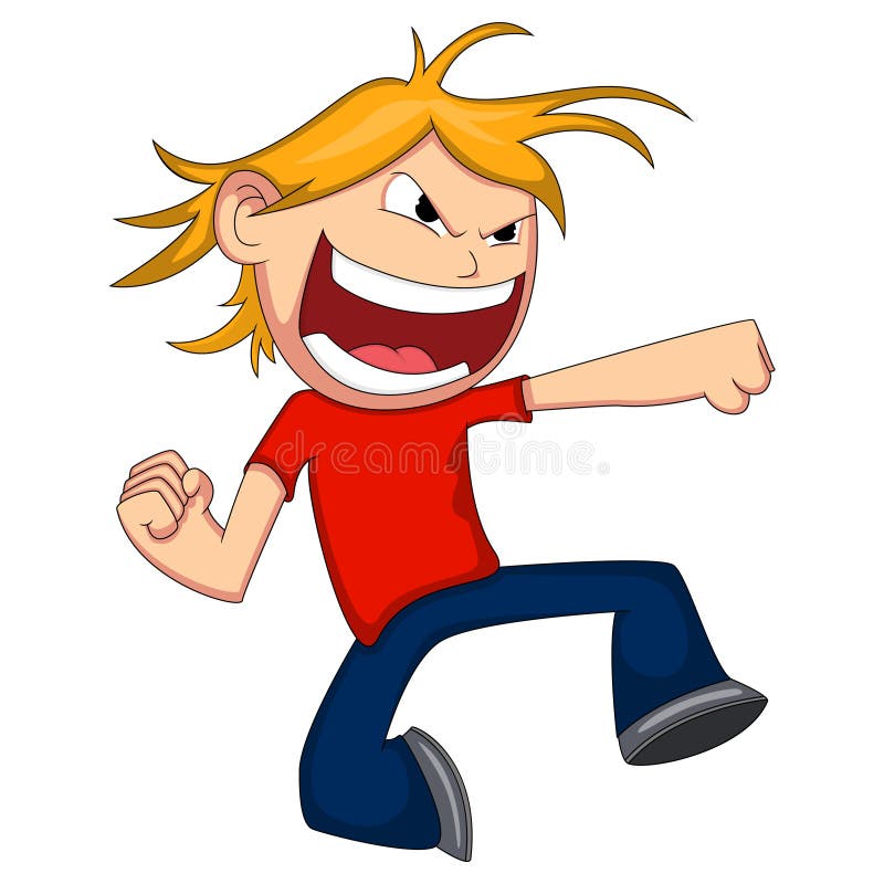 Funny cartoon punch stock vector. Illustration of image - 38975432