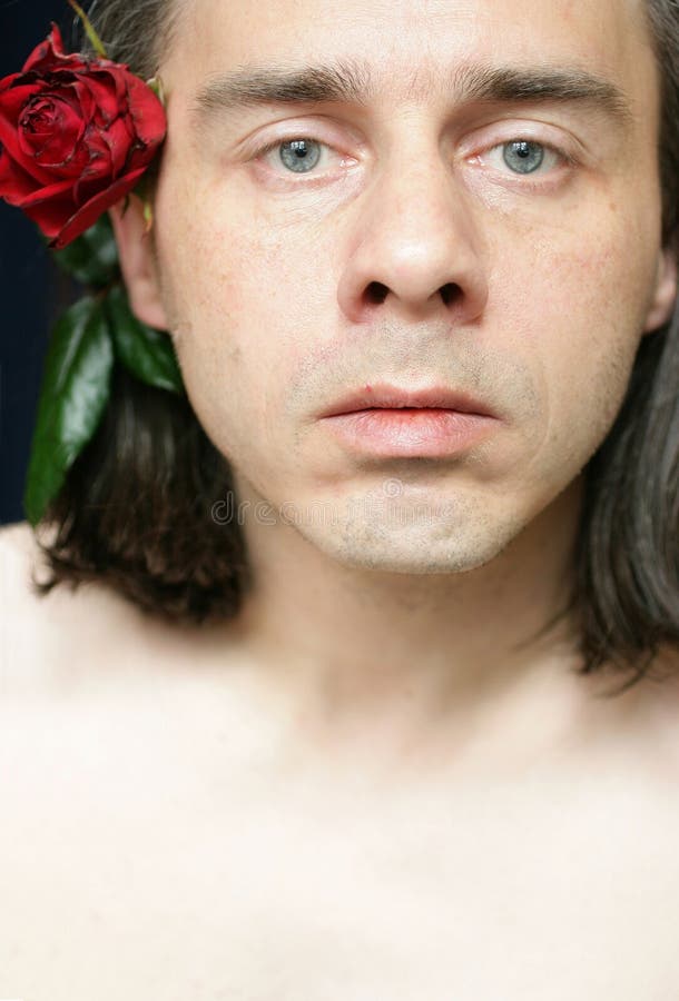 Men-red rose stock photo. Image of face, cheek, people - 3885692