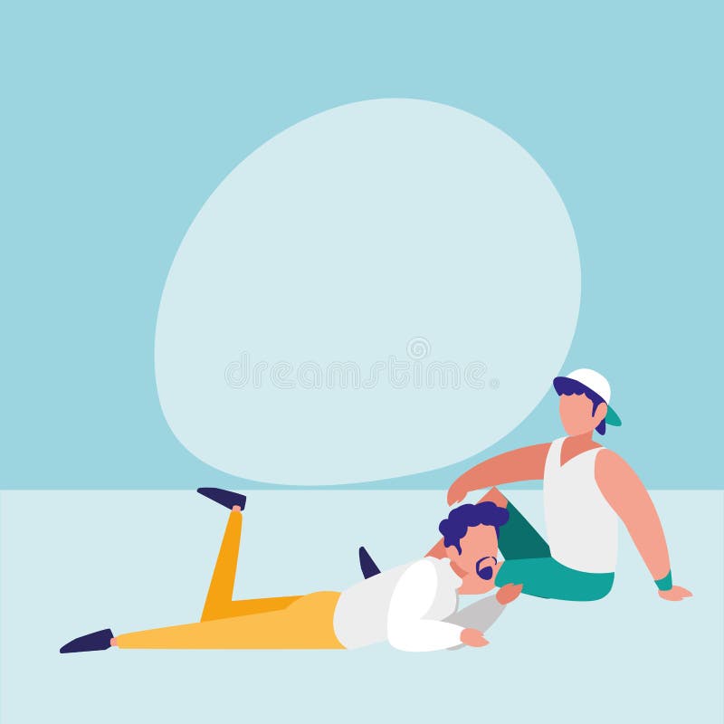 Men Resting Avatar Character Stock Vector - Illustration of design ...