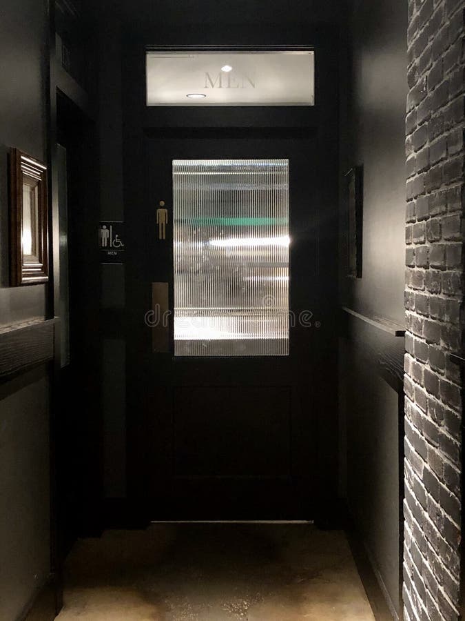 Men restroom stock photo. Image of restroom, door, corridor - 184639016