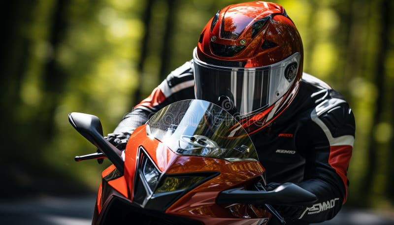 Men Riding Motorcycles in an Extreme Sports Race Outdoors Generated by ...