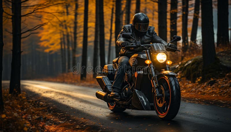 Men Riding Motorcycles in Nature, Enjoying the Adventure and Speed ...