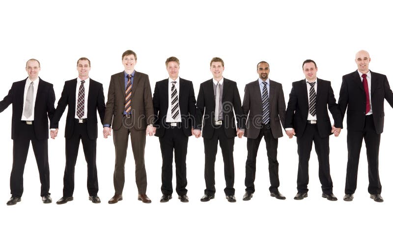 Men in a row holding hands stock image. Image of adult - 14038491